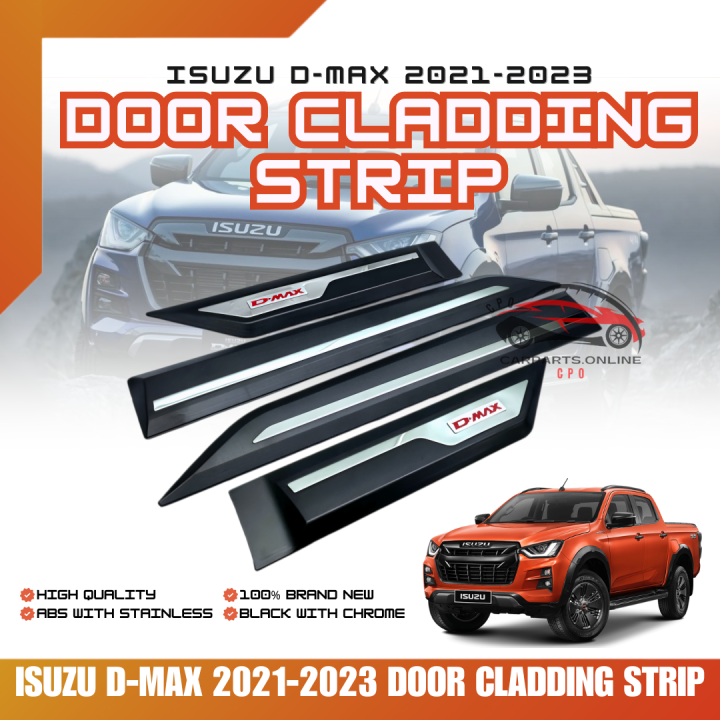 CPO ISUZU DMAX 2021 2022 2023 DOOR CLADDING STRIP (CHROME&BLACK)(10799 ...
