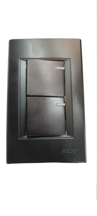 Switch Flush 10A 250V Black Colored Flush Type (Royu) 1 Gang 2 Gang and ...