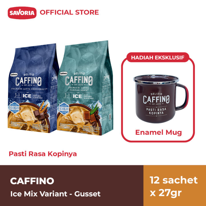 Caffino Ice Mix Variant Gusset 12 Sachet x 27g + Enamel Mug | Lazada ...