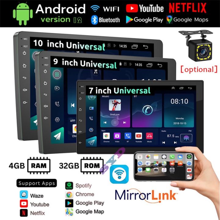 (4G+32G IPS )7/9/10 inch Android Player 2 Din Bluetooth Car Radio ...