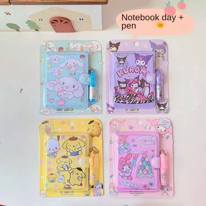 Sanrio Kuromi Cinnamoroll Pom Pom Purin Melody Mini Handbook Set ...