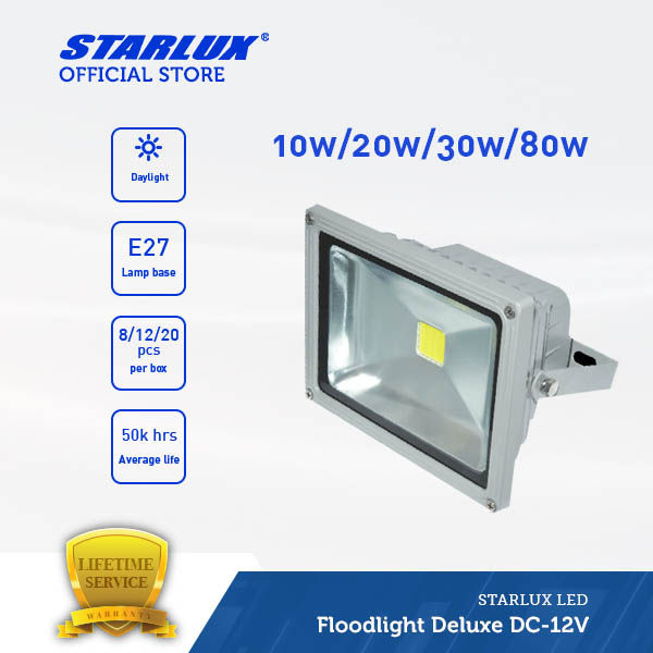 STARLUX 50W LED Flood Light Deluxe DC-12V for Outdoor (Daylight ...