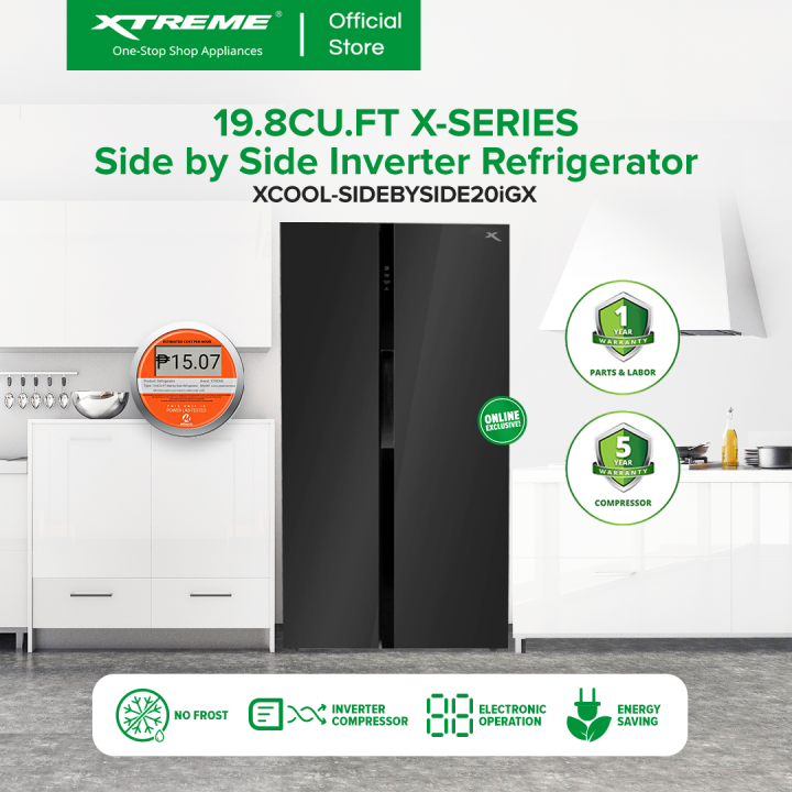 X-SERIES 19.8 CUFT. Side by Side INVERTER Refrigerator No Frost ...