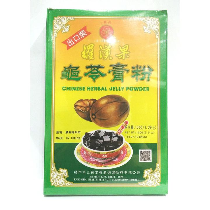 Three Coins LUO HAN GUO GUILINGGAO POWDER 1X100G ( 10G X 10B ) 罗汉果龟苓膏粉 ...