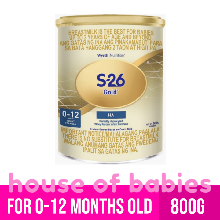S-26 HA GOLD 800g 0-12 Months Old Partially Hydrolyzed Whey Protein ...