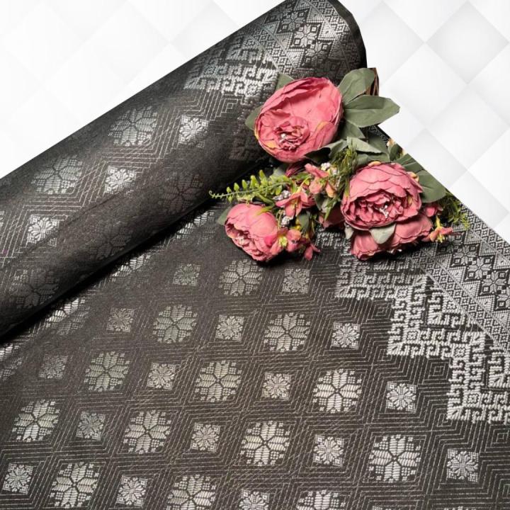 [KAMDAR] SONGKET PYRAMID ONE SIDE BORDER 44" OPEN METER Songket Tenun ...