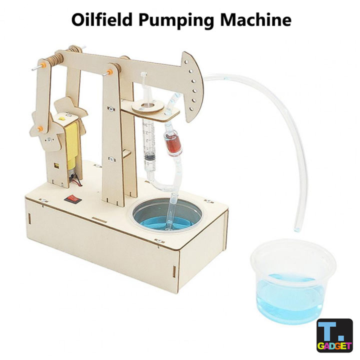 DIY Oilfield Oil Pumping Machine STEM Wooden Educational Toy Kid ...