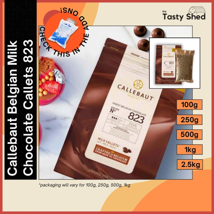 Callebaut Milk Belgian Chocolate Callets 823 (100g/250g/500g/1kg/2.5kg ...