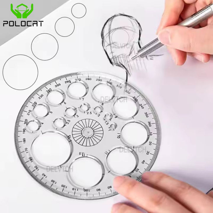 Polocat Multifunctional 360 Degree Protractor Ruler Drawing Circle ...
