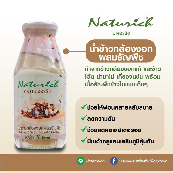 Naturich เนเจอร์ริช น้ำข้าวกล้องงอกผสมธัญพืช 1 ลัง (24ขวด) | Lazada.co.th
