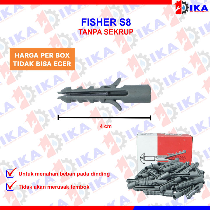 JANGKAR SKRUP S8 VISER PAKU BINTANG WALLPLUG DYNABOLT DINABOLT WALL ...