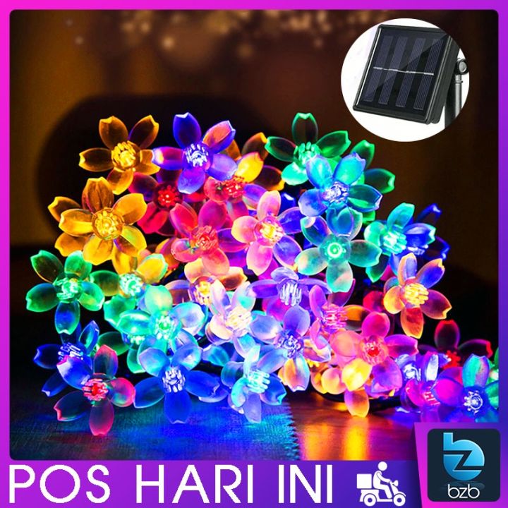 WATERPROOF 💥 8 Modes Flashing Lights Solar Powered Hanging Sakura ...