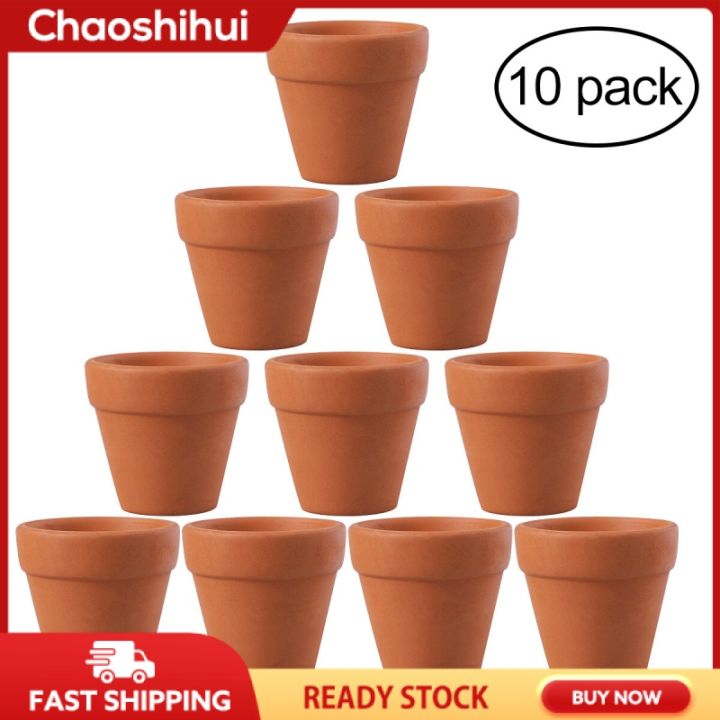 10Pcs 3x3cm Small Mini Terracotta Pot Clay Ceramic Pottery Planter Cactus Flower Pots Succulent ...