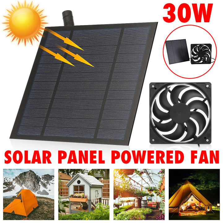 Solar Exhaust Fan 30W 12V Mini Ventilator Air Extractor Solar Panel ...