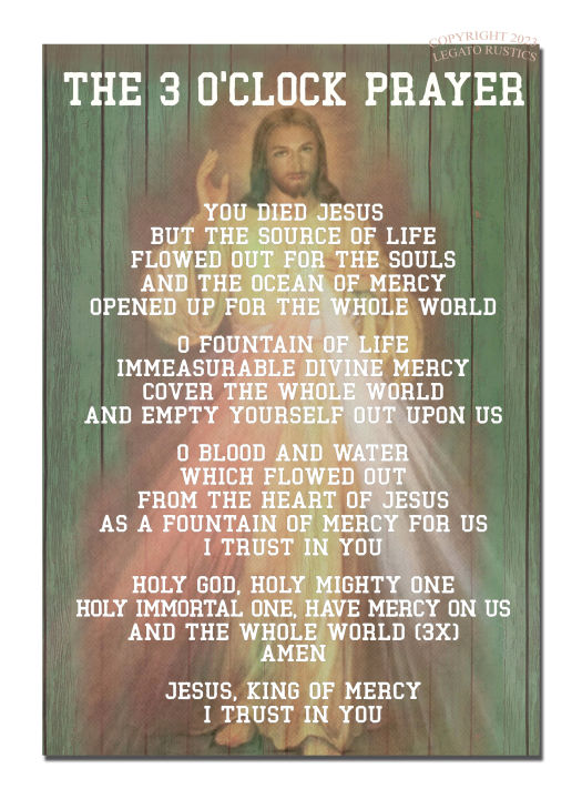 3 O'Clock Prayer Home Decor Wall Decor Bible Verse Rustic Retro Vintage ...