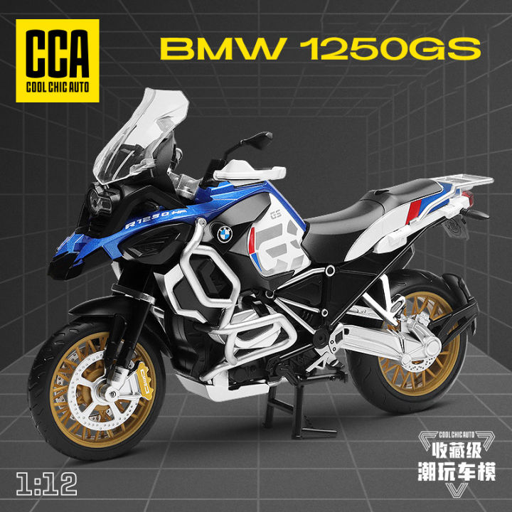 โมเดลรถ BMW R1250 GS,โมเดลรถ Diecast ของเล่นรถโลหะผสมขนาด1:12สำหรับเด็ก ...