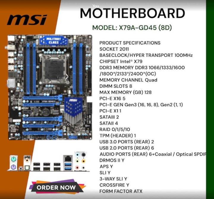 MSI Motherboard X-Series Socket 2011/2011-3 (PRE-LOVED) | Lazada PH