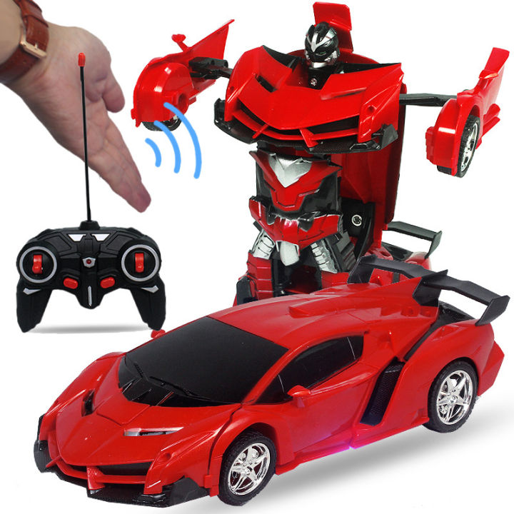Remote Control RC Transformers Toy Car Police Toy Car Vehicle for Kids ...