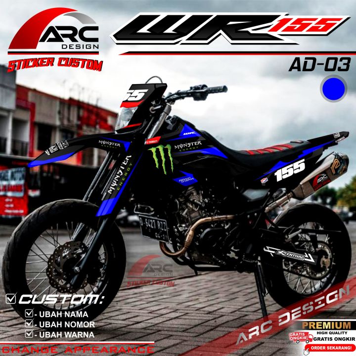 Decal Sticker Motor Cross Yamaha WR155 Fullbody - Dekal Stiker WR 155 ...