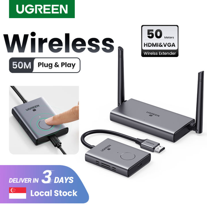UGREEN 50M Wireless HDMI Extender Video Transmitter & Receiver Kit 5G ...