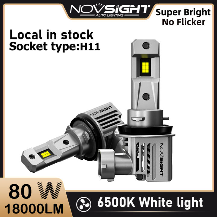 Novsight N66 LED Headlight Bulbs 1:1 18000LM 80W Plug And Play HB3 ...