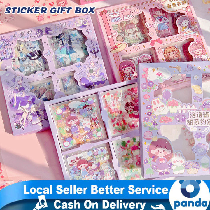 100Pcs Cute Waterproof Sticker Set Transparent Stationary Stickers ...