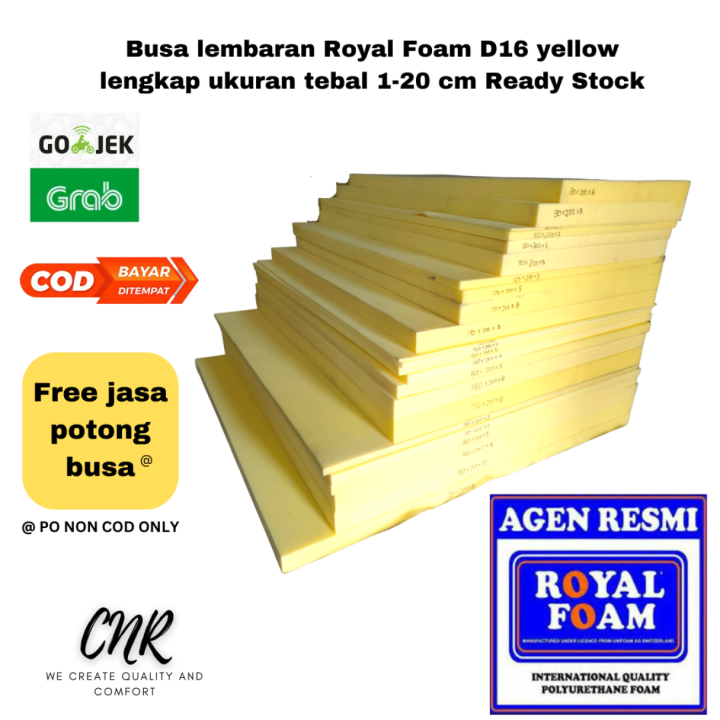 Busa lembaran ukuran terlengkap ROYAL FOAM 100% ASLI BERGARANSI untuk ...