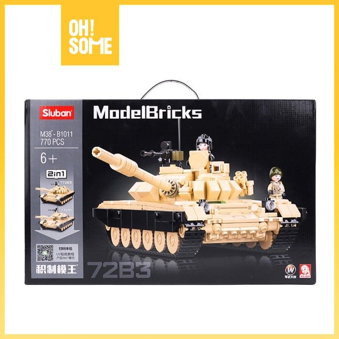 OHSOME - DIY Block Mainan Rakit Brick Blok Susun Mobil Battle Tank 2 in ...