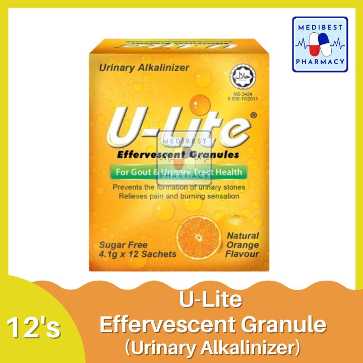 U-lite Effervescent Granule 4.1g x 12's | Urinary Alkalinizer | Lazada