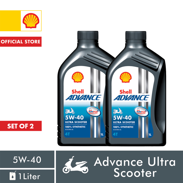 Shell Advance 4T Ultra 5W-40 Fully Sythetic Engine Oil designed for ...