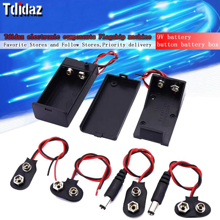 【HOT】 9V battery button battery box T/I type 9 volt with cover with ...