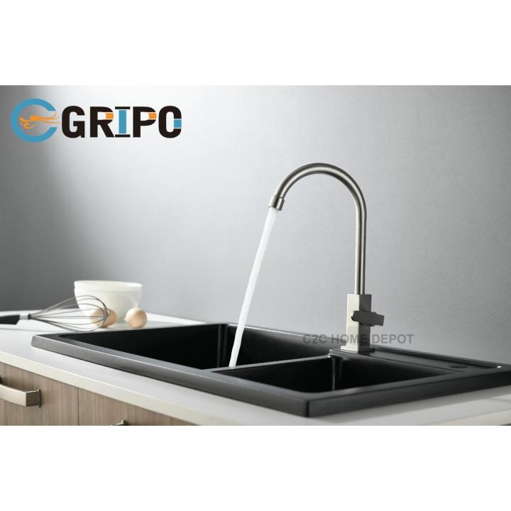 GRIPO sus304 stainless kitchen faucet single cold | Lazada PH