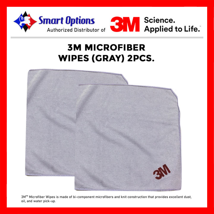 3M Microfiber Wipes (Gray) 2 pcs | Lazada PH