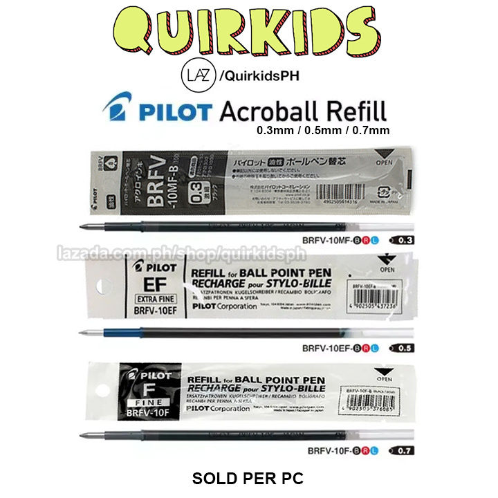 Pilot Acroball Refill 0.3mm / 0.5mm / 0.7mm for White Series, Acro 300 ...