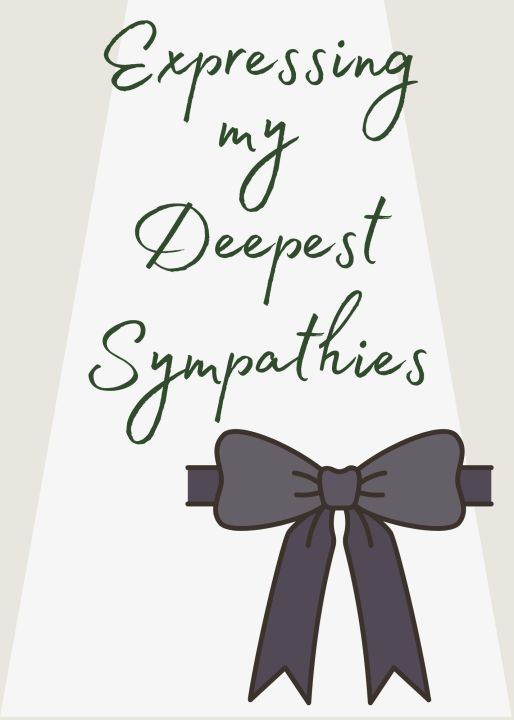FiBei Greetings Sympathy Card - Title: Expressing My Deepest Sympathies ...