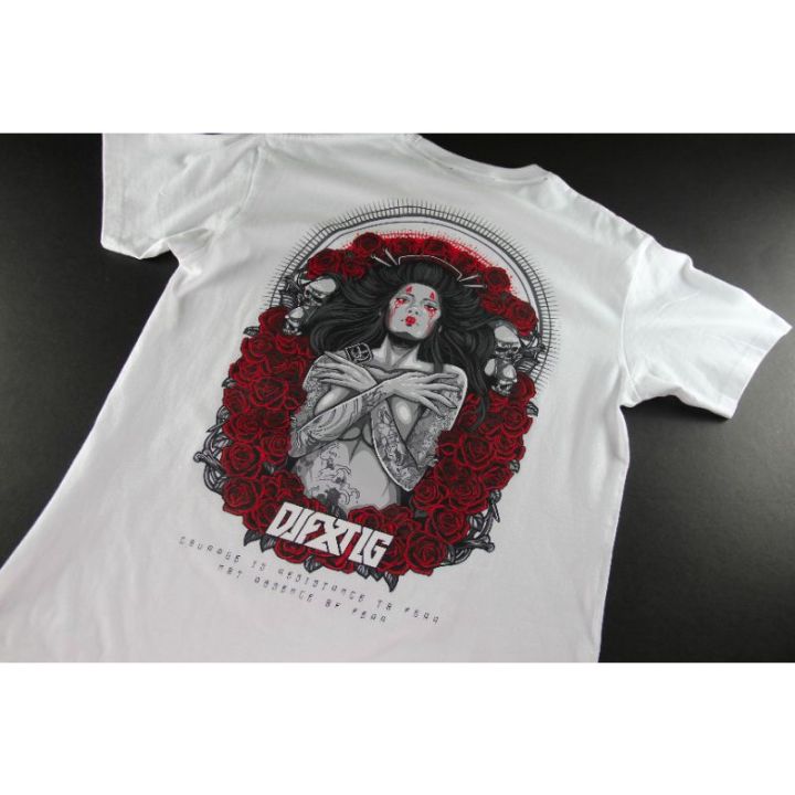 Espesyal na alok sa limitadong oras DIFXTIG CLOTHING "FEARLESS" white T ...