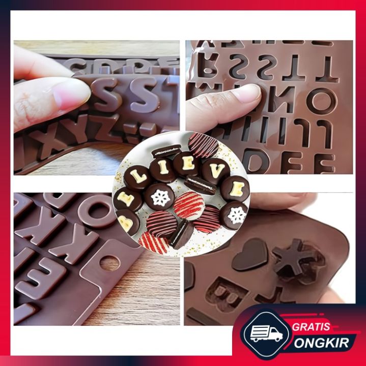 Gratis Ongkir - Cetakan Silikon Huruf Abjad / Cetakan Huruf Silicone ...