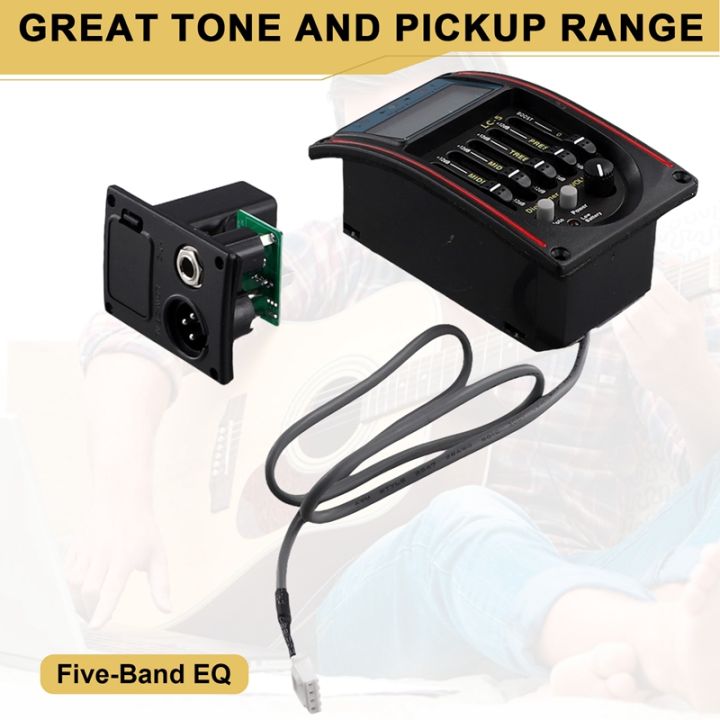 【WVH】-LC-5 5 Bands Guitar Pickup EQ Equalizer Acoustic Guitar Preamp EQ ...