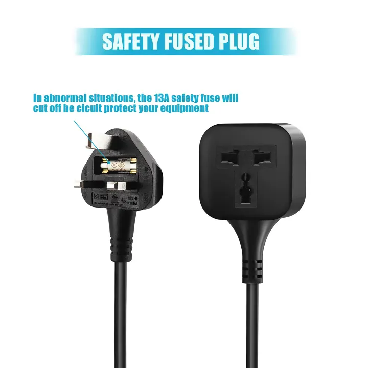 British standard 1 Way Extension Lead 1.5m/3m/5m/7m,Study and Fireproof ...