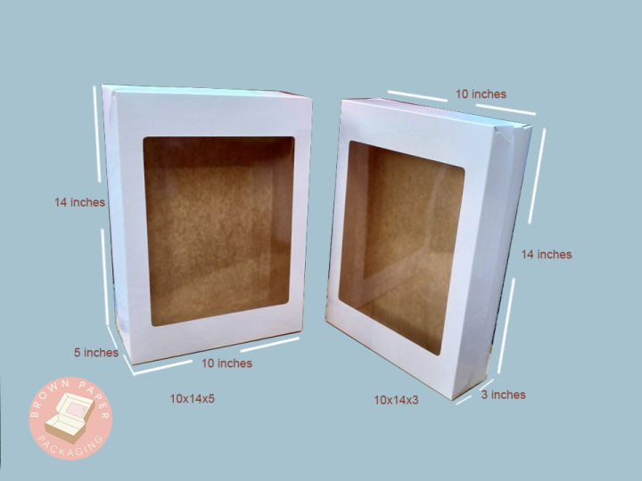 Rectangular Reversible and Laminated Cake Box in packs of 5pcs (Brown ...