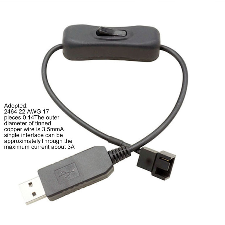 Usb to 4pin Fan Cable Adapter Cable for Computer Fan Usb to 4pin 5v to ...