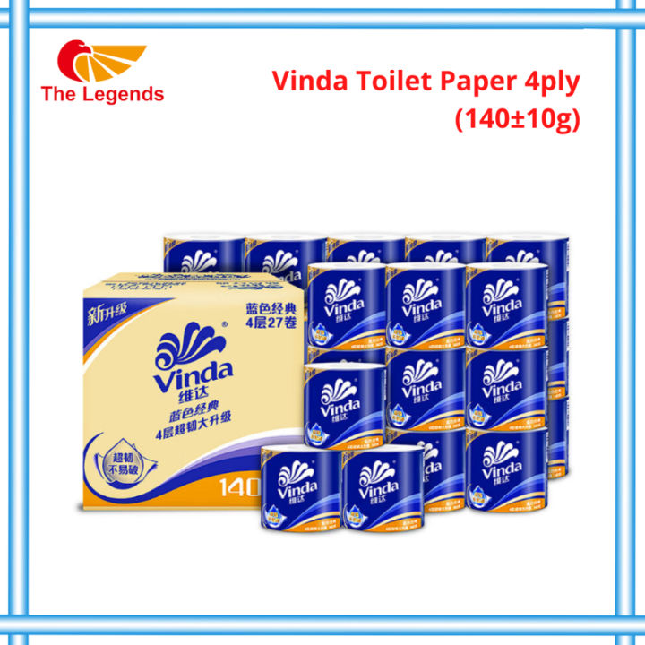 Vinda Toilet Paper Roll 140g 4ply 1 ROLL ONLY (1box=27 Rolls) 4层厕纸 TLG ...