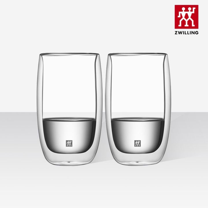 ZWILLING® SORRENTO Borosilicate Double Wall Drinking Glasses 350ml, 2-pc Set | Lazada PH