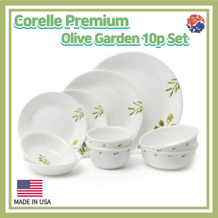 CORELLE PREMIUM Olive Garden 10p set /Corelle USA set/Corelle Premium ...