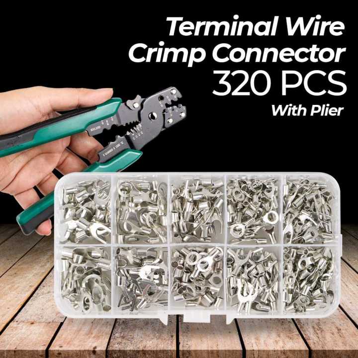 Terminal Wire Crimp Connector Kit 320 PCS + Plier - T-Tap Wire ...