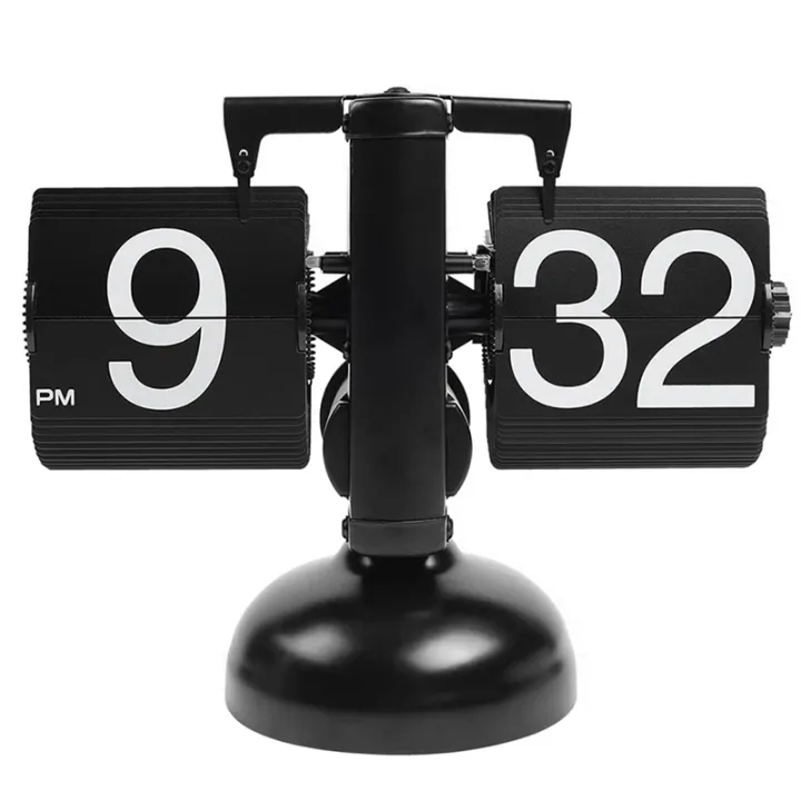 Rolling Alarm Clock Auto Flip Digital Clock Home Decors Retro Flip ...
