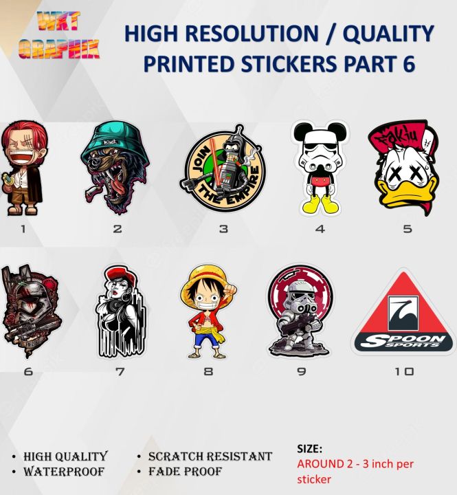 Vinyl Sticker High Resolution / High Quality (Waterproof, Glossy ...