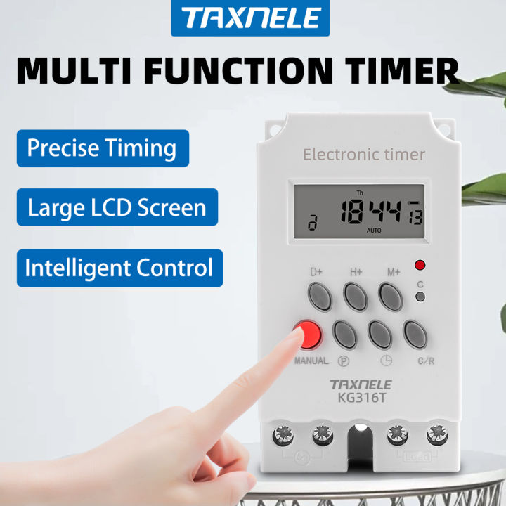 KG316T-II Timer Switch AC220V 25A Din Rail Digital Programmable Electronic Timer Switch Electric ...