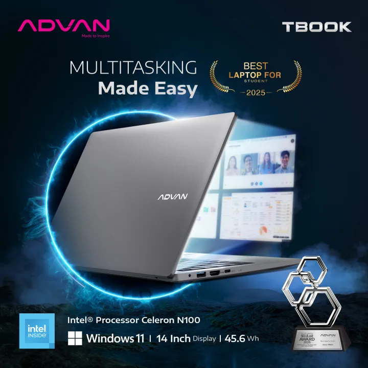 ADVAN Laptop Celeron TBook X Transformer | Tbook Celeron N100 Intel ...