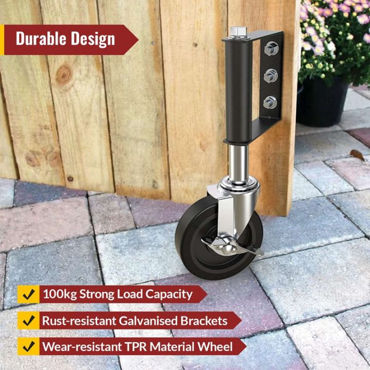 Heavy Duty Gate Caster, Spring Loaded Gate Wheel, Swivel Gate Caster ...